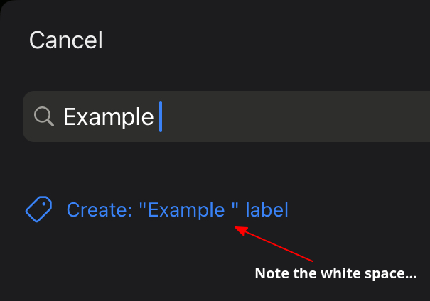 Run `trim` On User Input Text When Creating A New Label · Issue 2641 · Omnivore Appomnivore