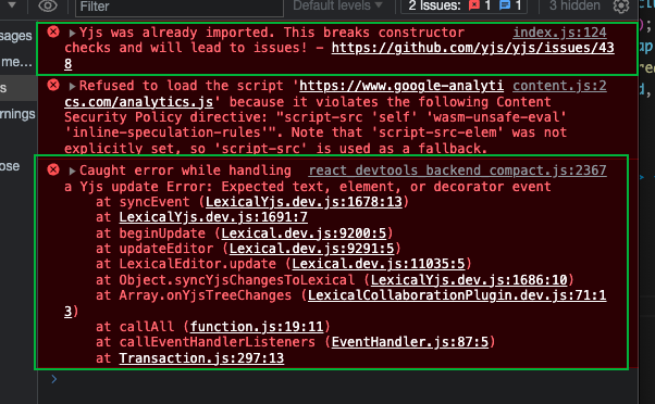 Bug Collaborationplugin Not Working · Issue 4716 · Facebooklexical · Github