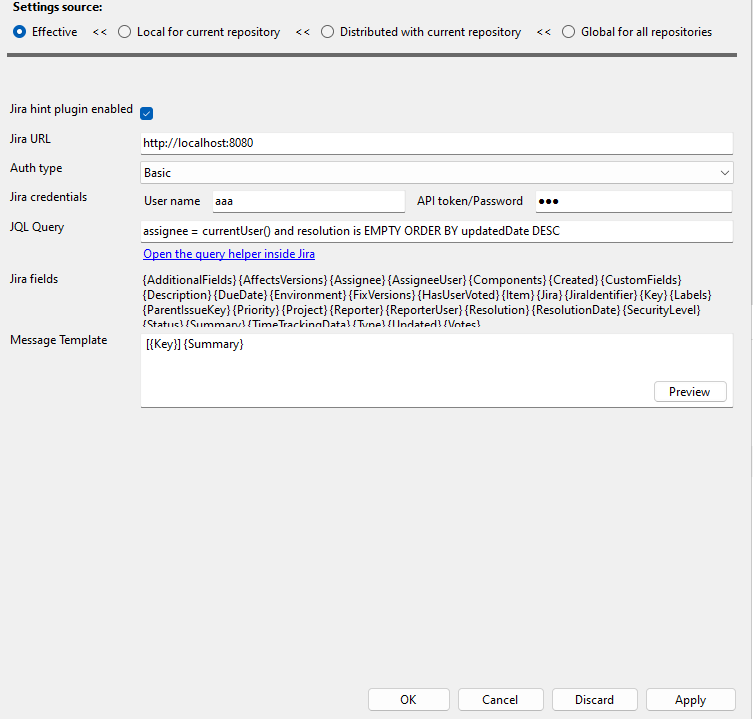 [Jira Commit Hint Plugin] Support jira personal access token. · Issue #11032 · gitextensions ...