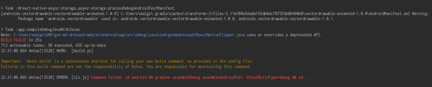 Cannot Build Project Because Of The React Native Async Storage · Issue 3419 · Wixdetox · Github