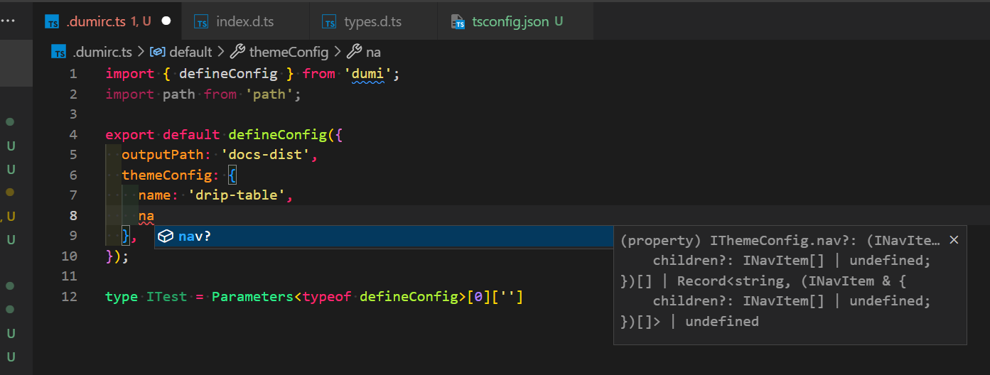 bug: defineConfig typing downgraded, cause autocomplete missing in .dumirc.ts file · Issue #1387 ...