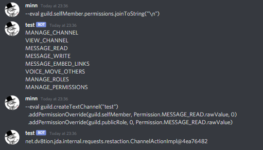 Cannot add Permission Override for own role · Issue #1523 · discord-jda/JDA · GitHub