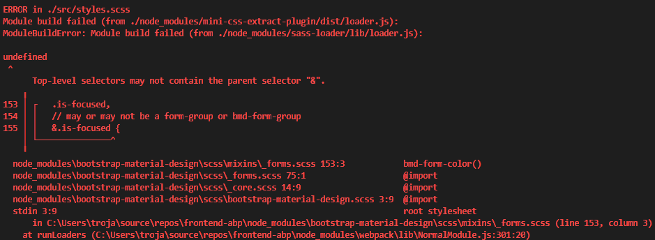 Build Error With Node Sass V482 · Issue 1300 · Mdbootstrapmdb Ui