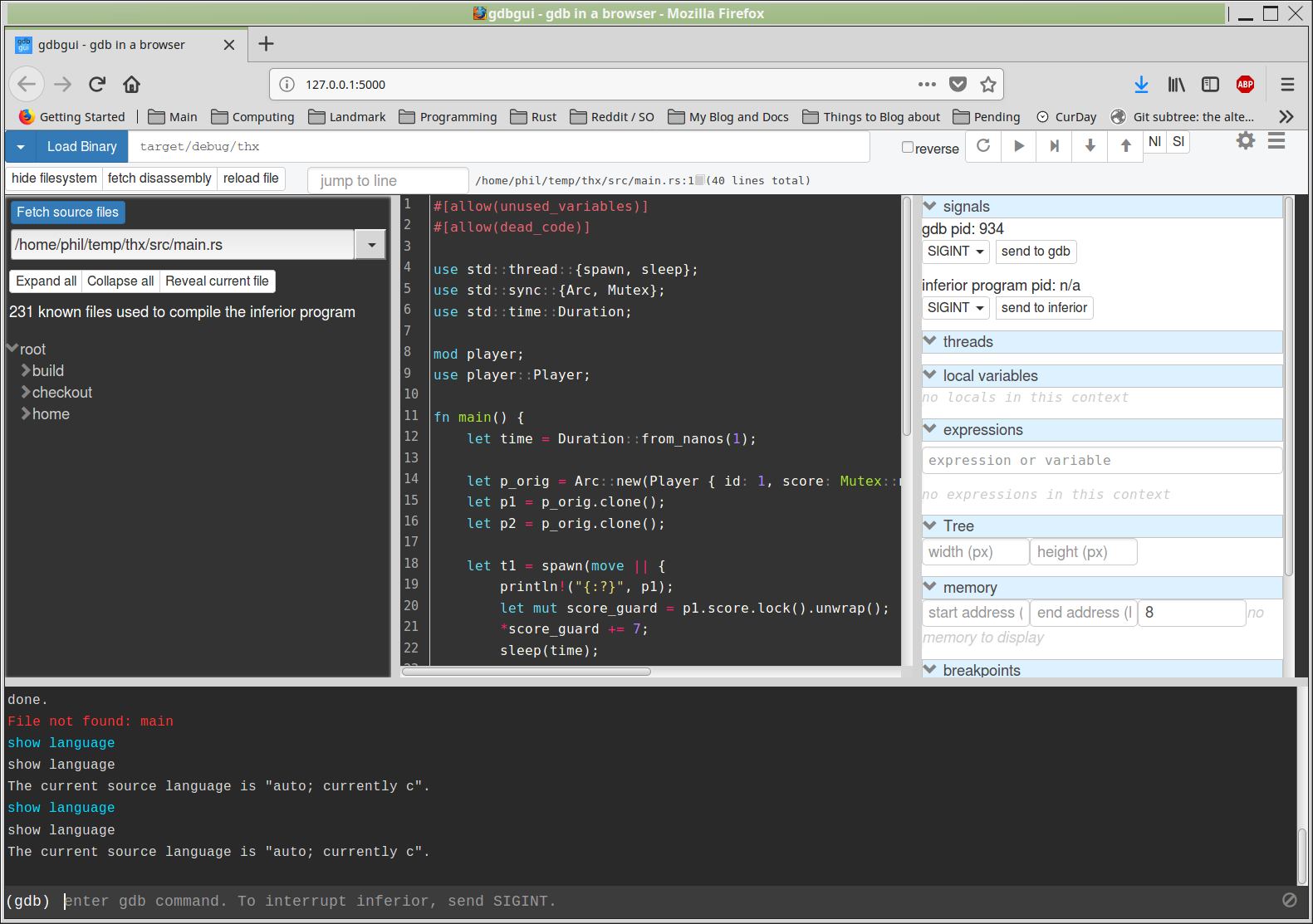 How to integrate it with cargo build system · Issue #113 · cs01/gdbgui · GitHub