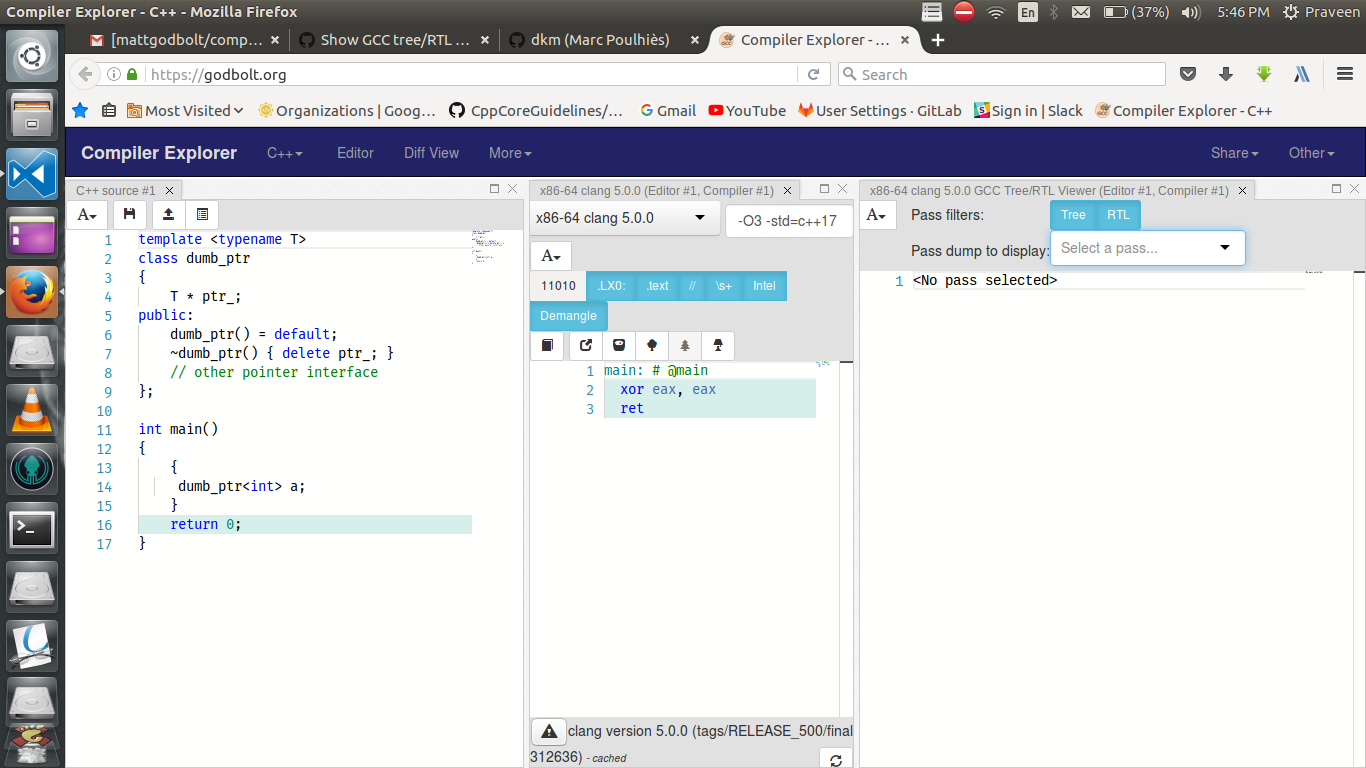 Show GCC tree/RTL dump not working · Issue #642 · compiler-explorer/compiler-explorer · GitHub