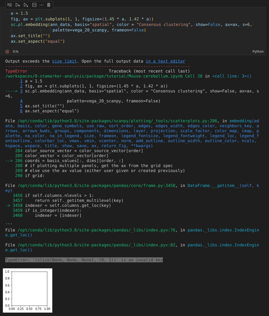 An error while running Mouse-cerebellum.ipynb · Issue #1 · messcode/STAMarker · GitHub