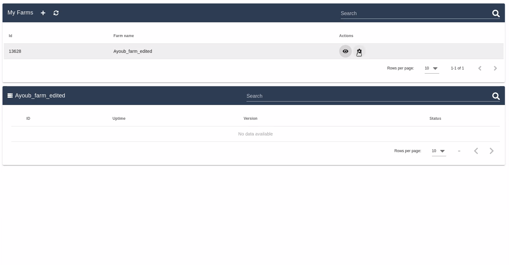 Changing and and adding information from existing farms results in no ...