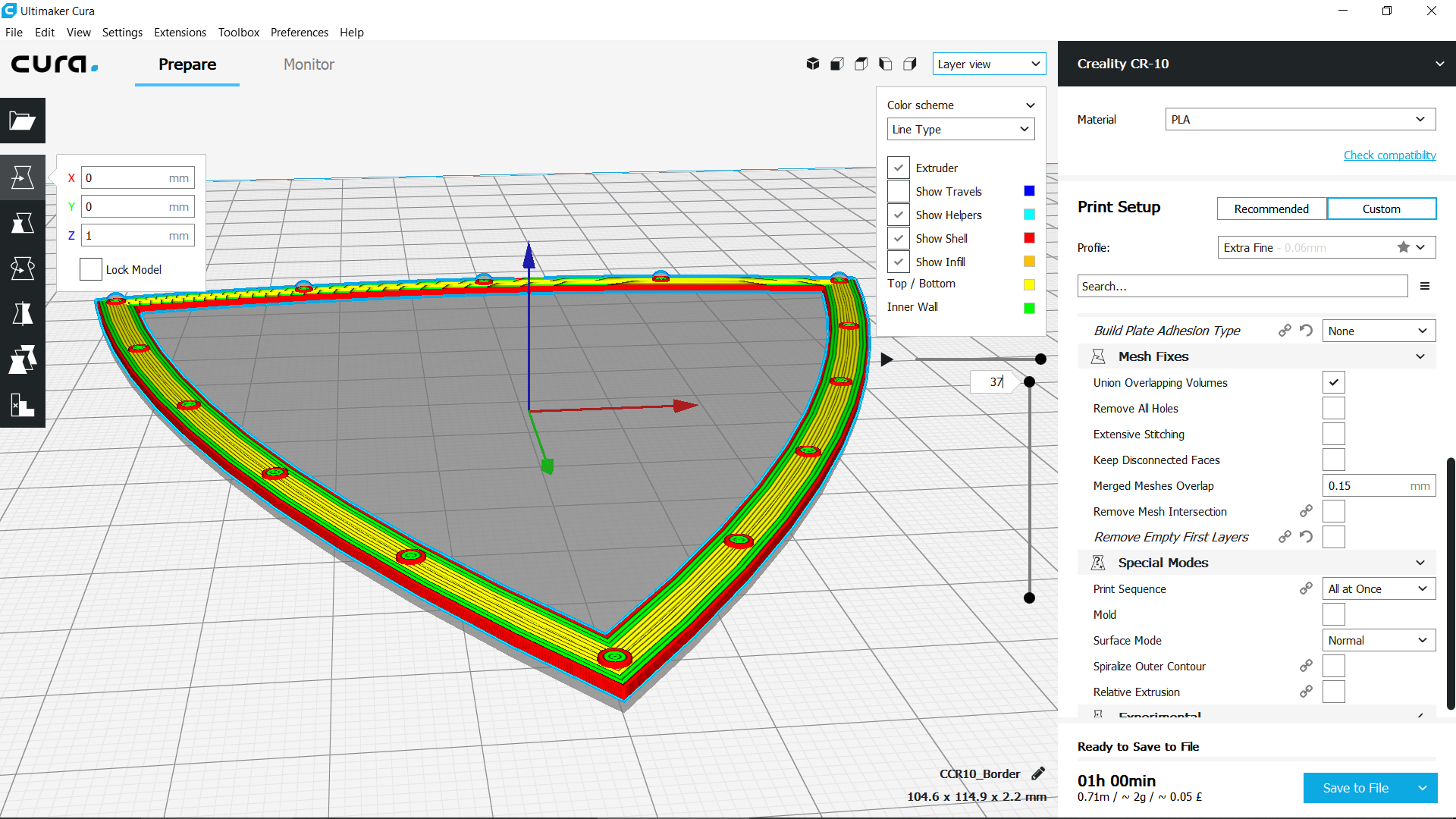 Layer View Does Not Account For Floating Objects · Issue 4172 · Ultimakercura · Github