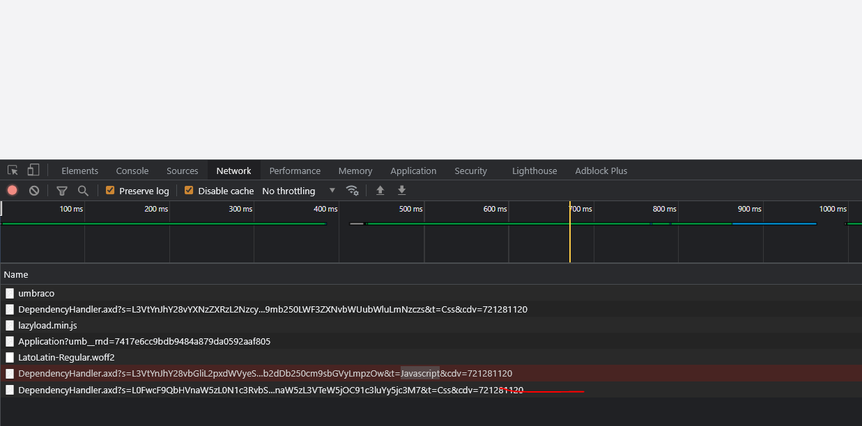 no able to open umbraco login becouse URL limit for /DependencyHandler.axd is reached - cdn ...