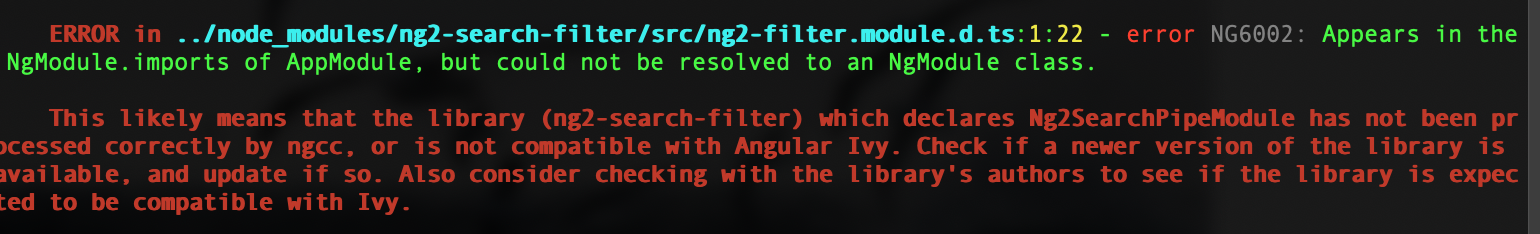 does this support Angular 9? · Issue #55 · solodynamo/ng2-search-filter · GitHub
