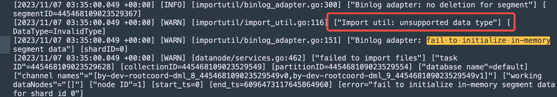 [Bug]: Restore failed with error `workerpool: execute job bulk insert fail, info: fail to ...