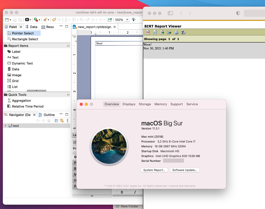 Report designer fails on Mac OS 11.6.1 · Issue #756 · eclipse-birt/birt · GitHub