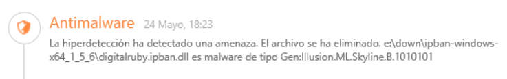 digitalruby.ipban.dll is detected a malware Gen:Illusion.ML.Skyline.B.1010101 · Issue #92 ...