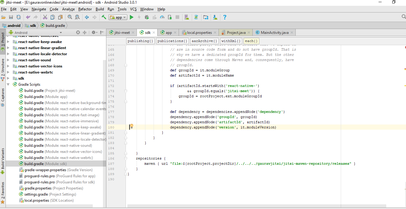 "could not resolve Error:Failed to resolve: org.jitsi.react:jitsi-meet-sdk:" · Issue #3392 ...