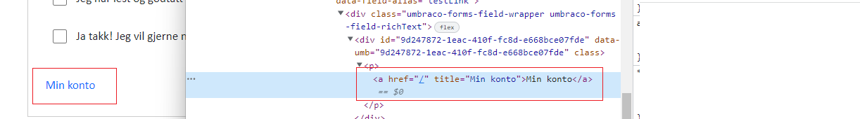 Local links not working in the RTE field/question type · Issue #975 · umbraco/Umbraco.Forms ...