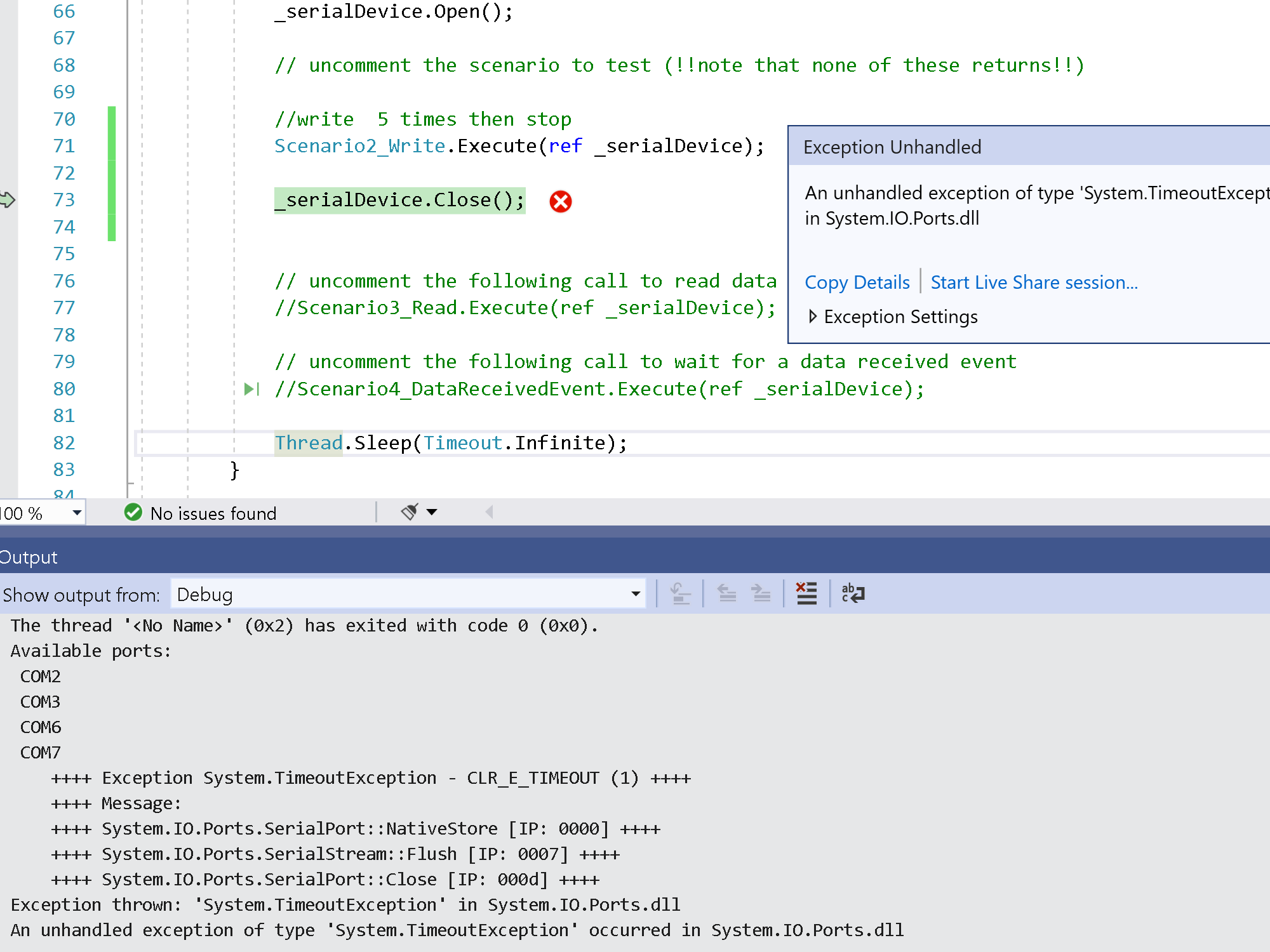 System.IO.Ports SerialPort Close() method call raises Timeout Exception · Issue #831 ...