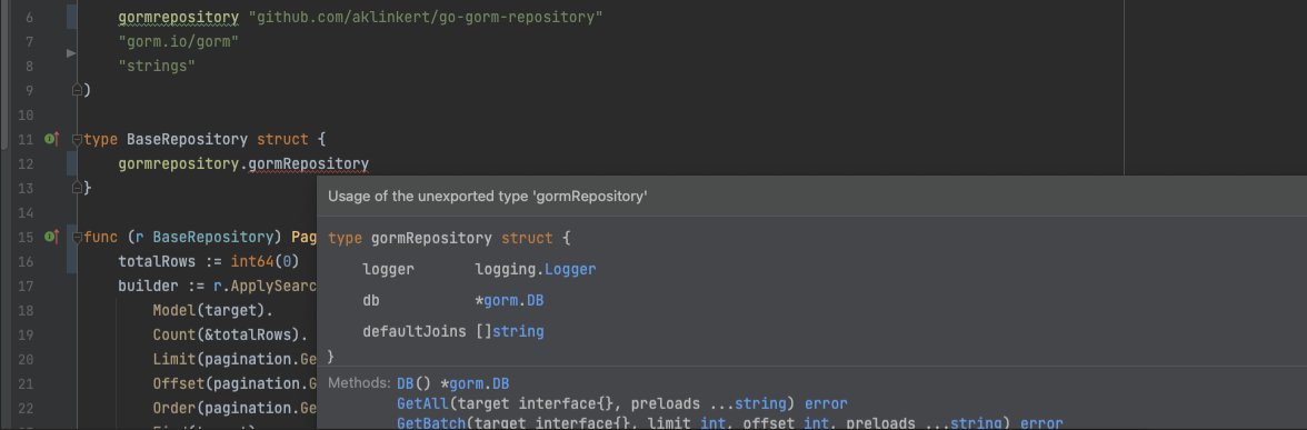 Cannot inherit gorm repository · Issue #1 · aklinkert/go-gorm-repository · GitHub