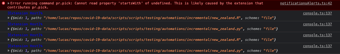 Error running command pr.pick: Cannot read property 'startsWith' of undefined · Issue #1414 ...