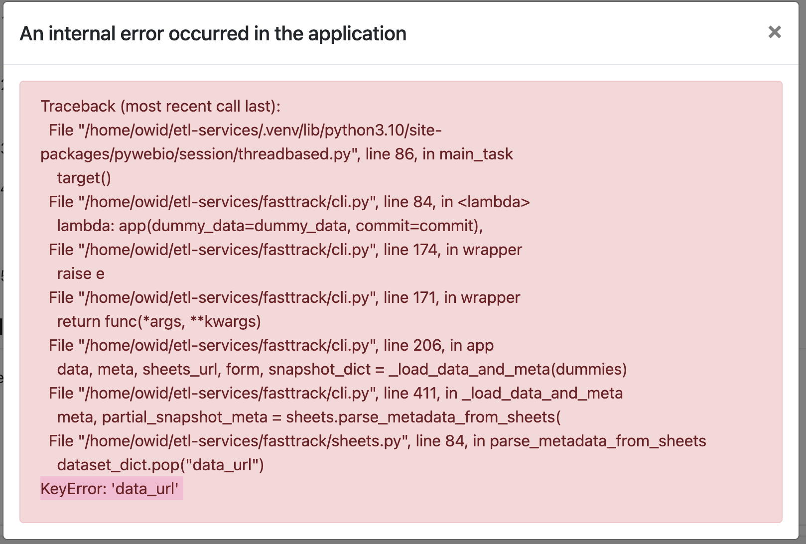 fasttrack: KeyError: 'data_url' · Issue #1057 · owid/etl · GitHub