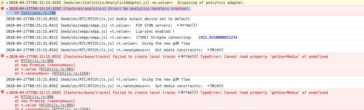 Error: No analytics handlers created! · Issue #526 · jitsi/docker-jitsi-meet · GitHub