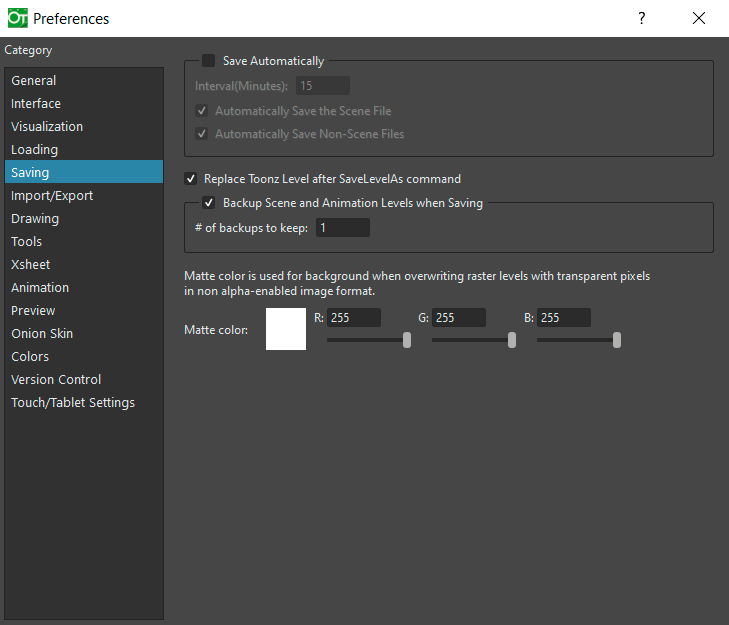 [Proposal] Preferences: Move options to Saving category · Issue #3068 · opentoonz/opentoonz · GitHub