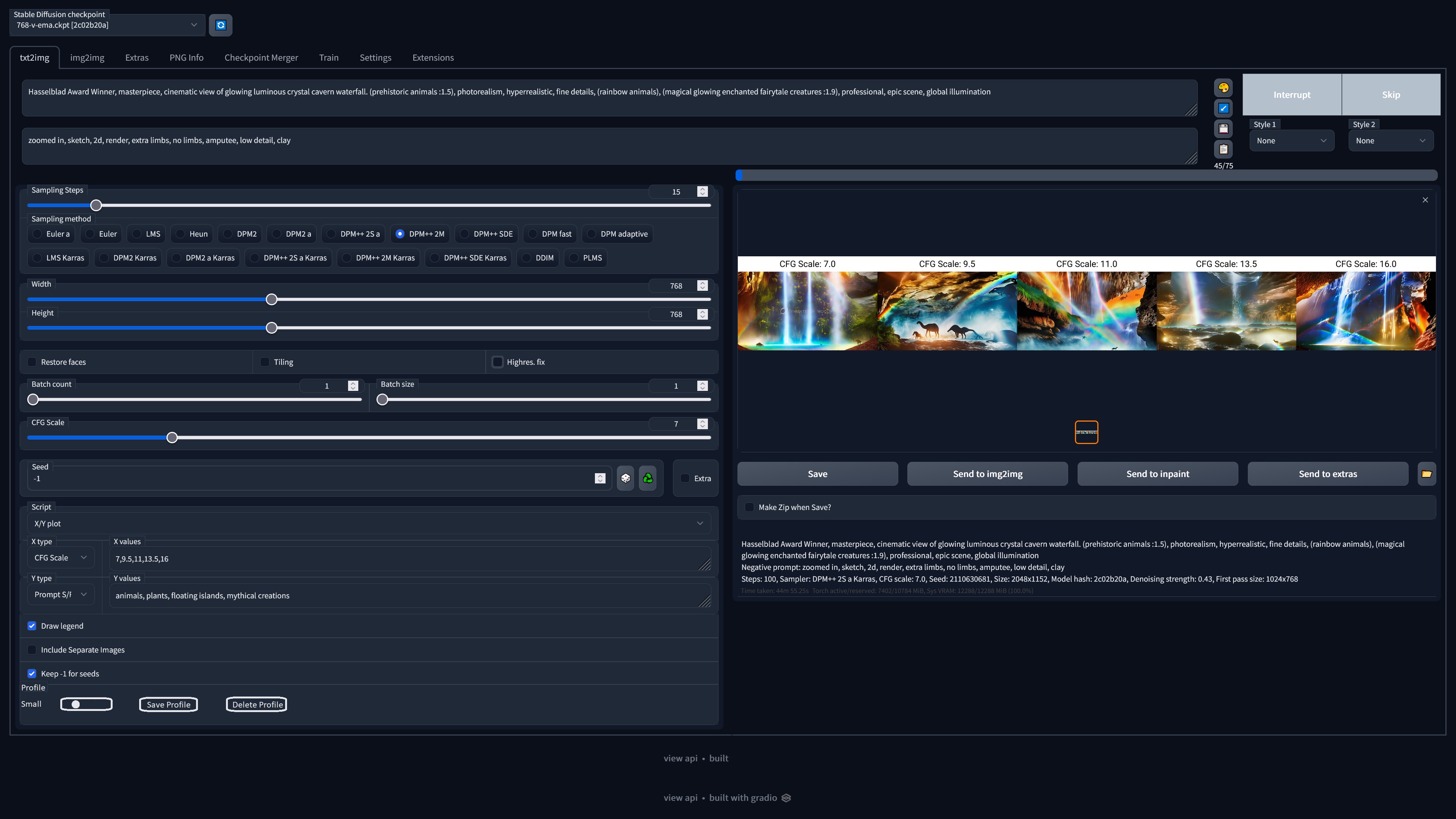 [Feature Request]: Save profiles in web ui for steps, sampler, cfg ...