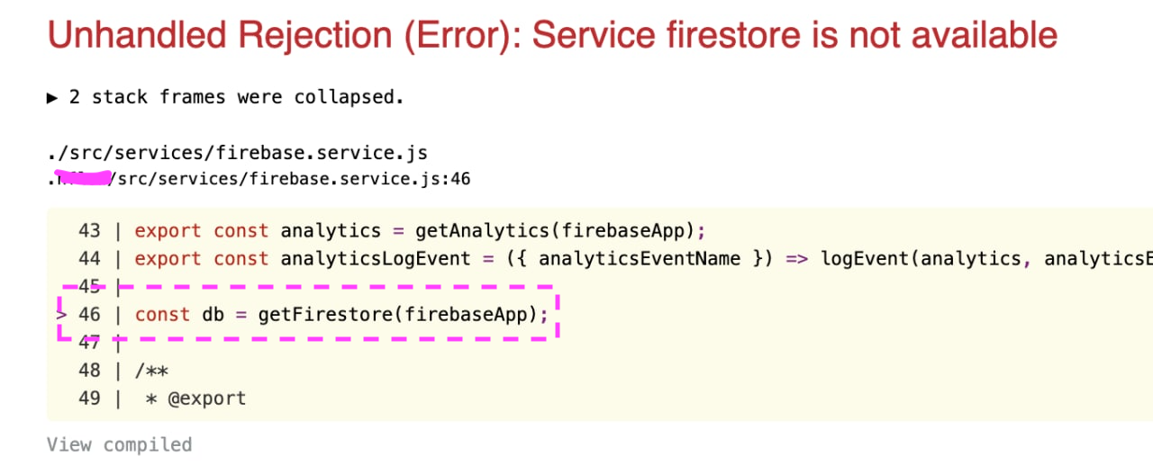 Bug Firebase Firestore Stopped Working Since 4033 · Issue 9943 · Umijsumi · Github 