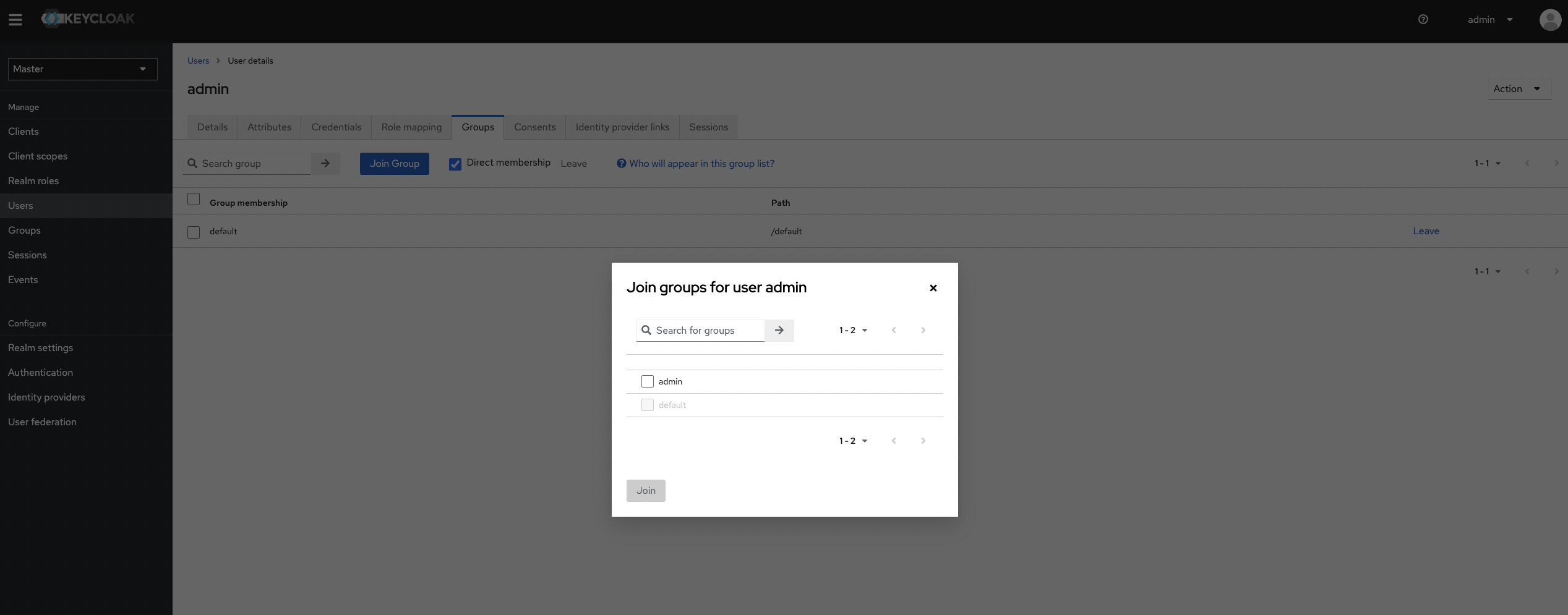 Group management paging bug · Issue #18011 · keycloak/keycloak · GitHub