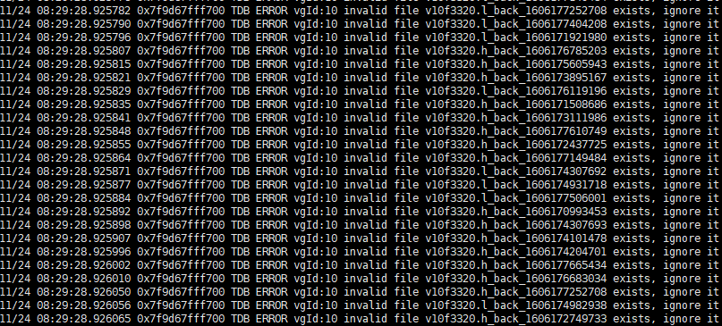 TDB ERROR vgId:10 invalid file v10f3320.h_back_1606175605943 exists ...