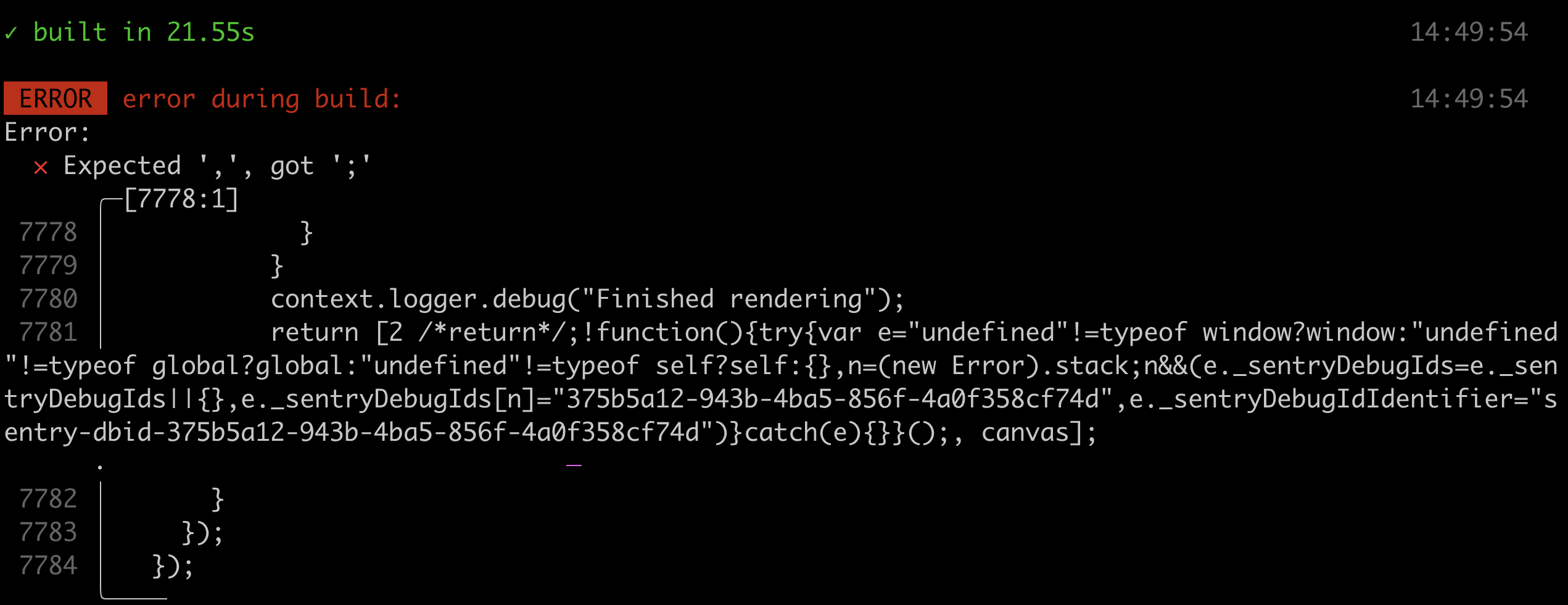 Error Vite Build With Sourcemap Upload But Got Syntax Error · Issue 337 · Getsentrysentry
