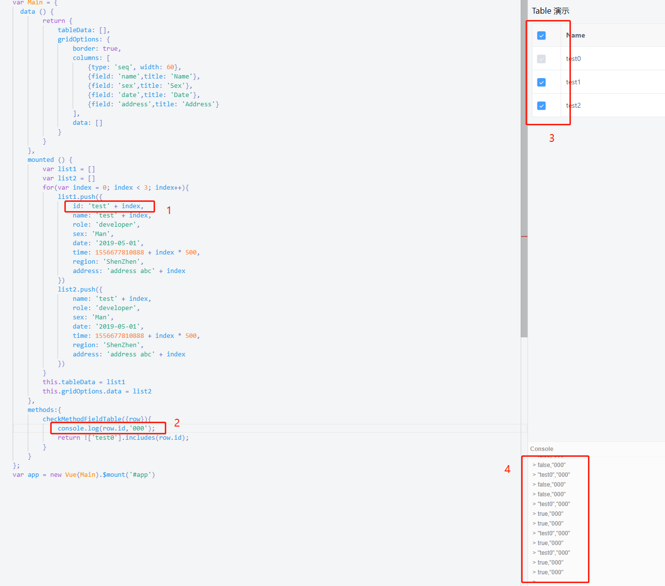 checkbox-config同时设置checkField和checkMethod，checkdField绑定的值会被改为true/false ...