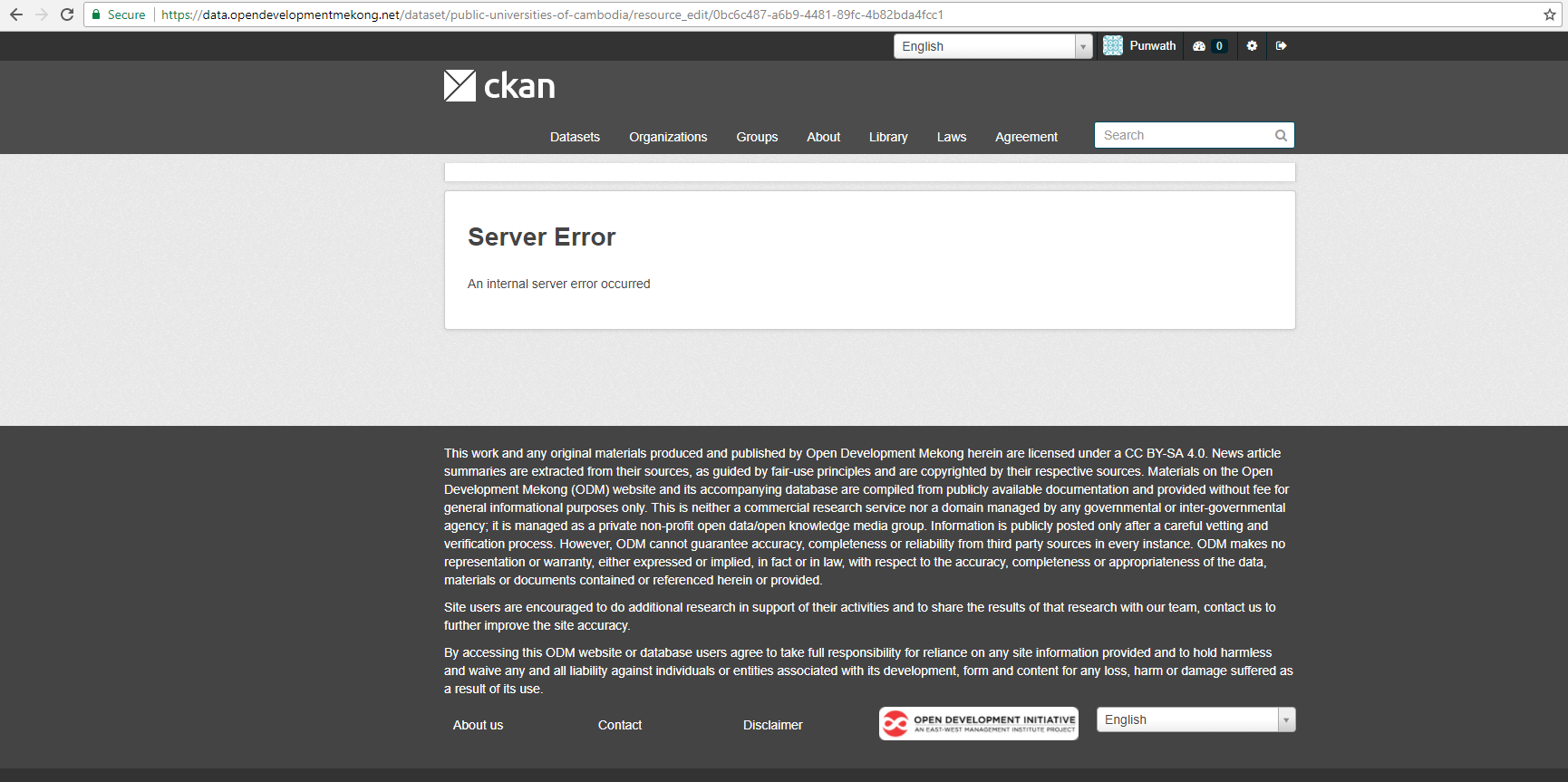[internal server error occurred] For updating resource for CKAN dataset · Issue #353 ...