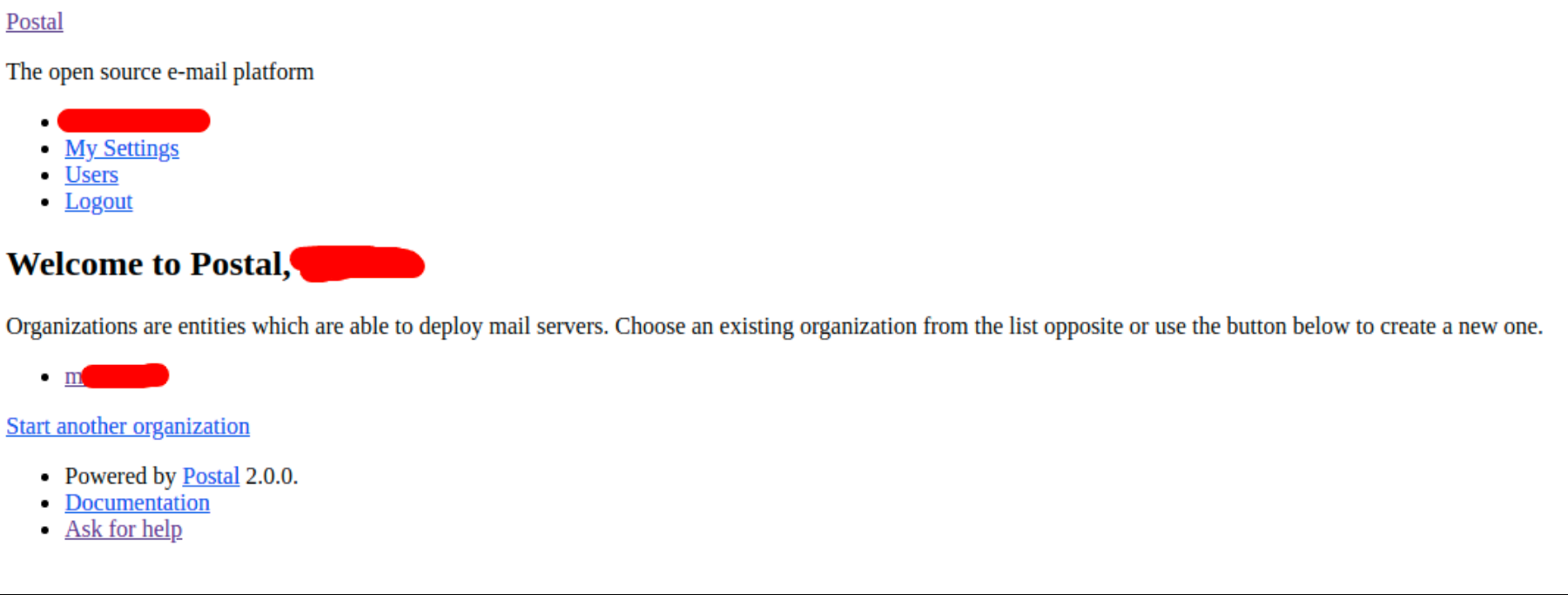 No interface UI after upgrade from v1 to v2 · Issue #1602 · postalserver/postal · GitHub