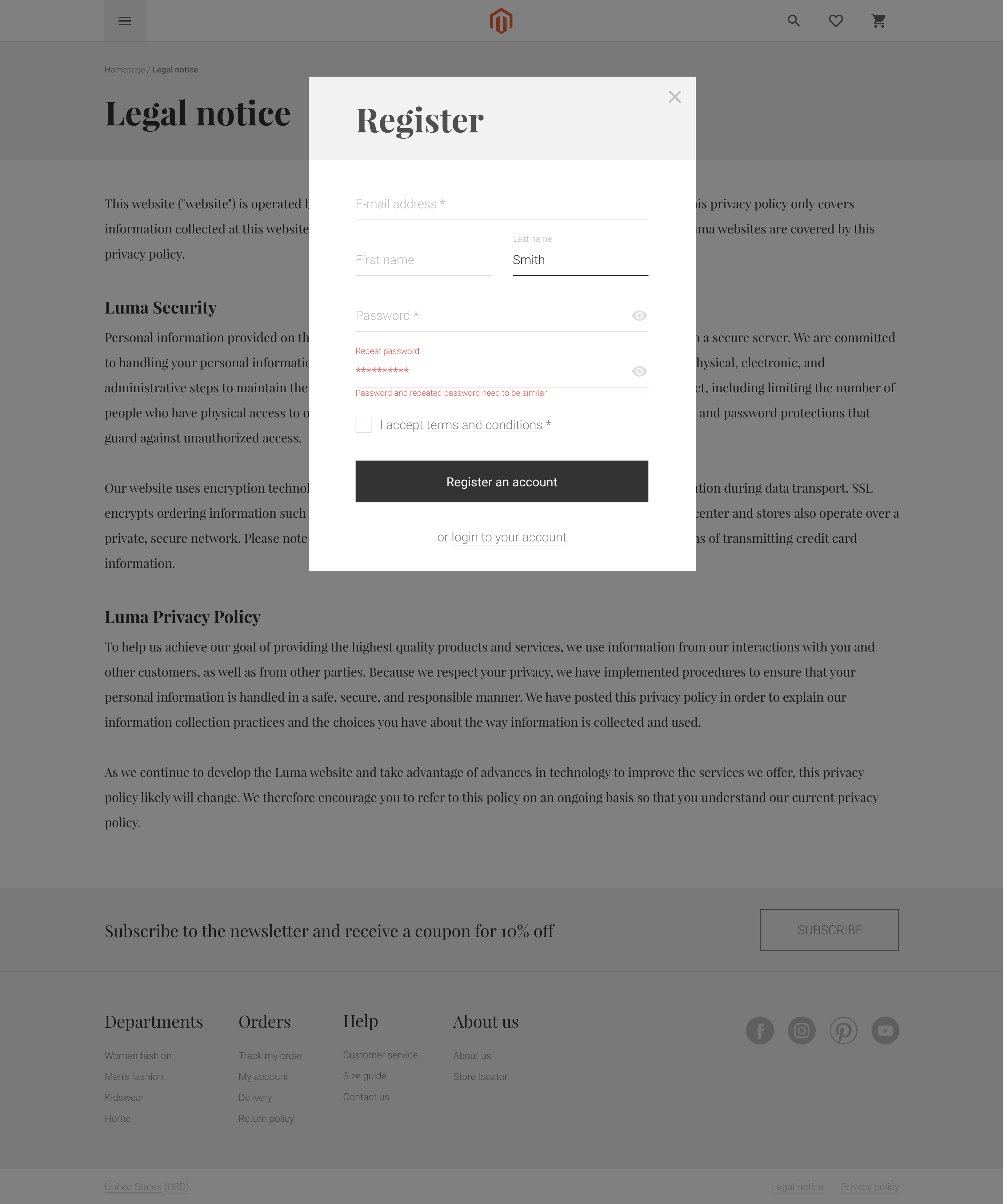 Add the login and register pop-ups · Issue #198 · vuestorefront/vue-storefront · GitHub
