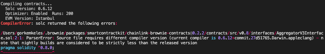 ParserError: Source file requires different compiler version · Discussion #522 ...