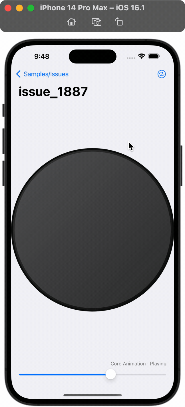 Minor playOnce behavior difference between the Core Animation Engine and the Main Thread Engine ...