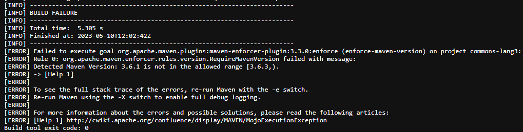 Apachecommons Lang 8eef2fc922 Build Maven Enforcer · Issue 5618 · Jitpack · Github