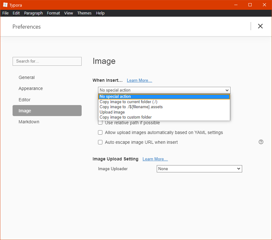 Ability to store images in a relative directory per file · Issue #2559 · marktext/marktext · GitHub