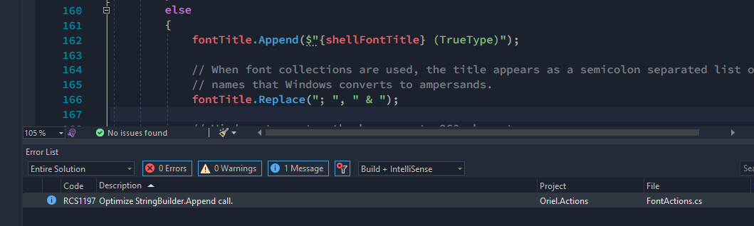 RCS1197 does not recognize Constant Interpolated Strings · Issue #898 · dotnet/roslynator · GitHub