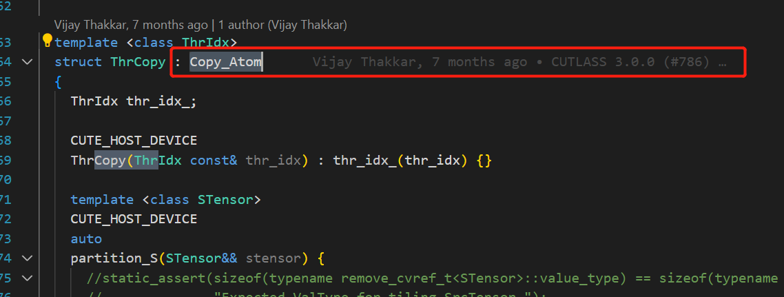 [QST] why ThrCopy is no longer a subclass of Copy_Atom in cutass3.1 · Issue #1057 · NVIDIA ...
