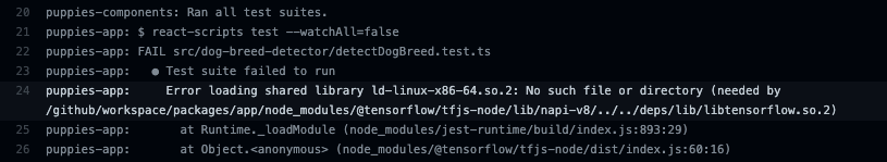Cannot run on github actions "ubuntu-20.04" · Issue #5674 · tensorflow/tfjs · GitHub