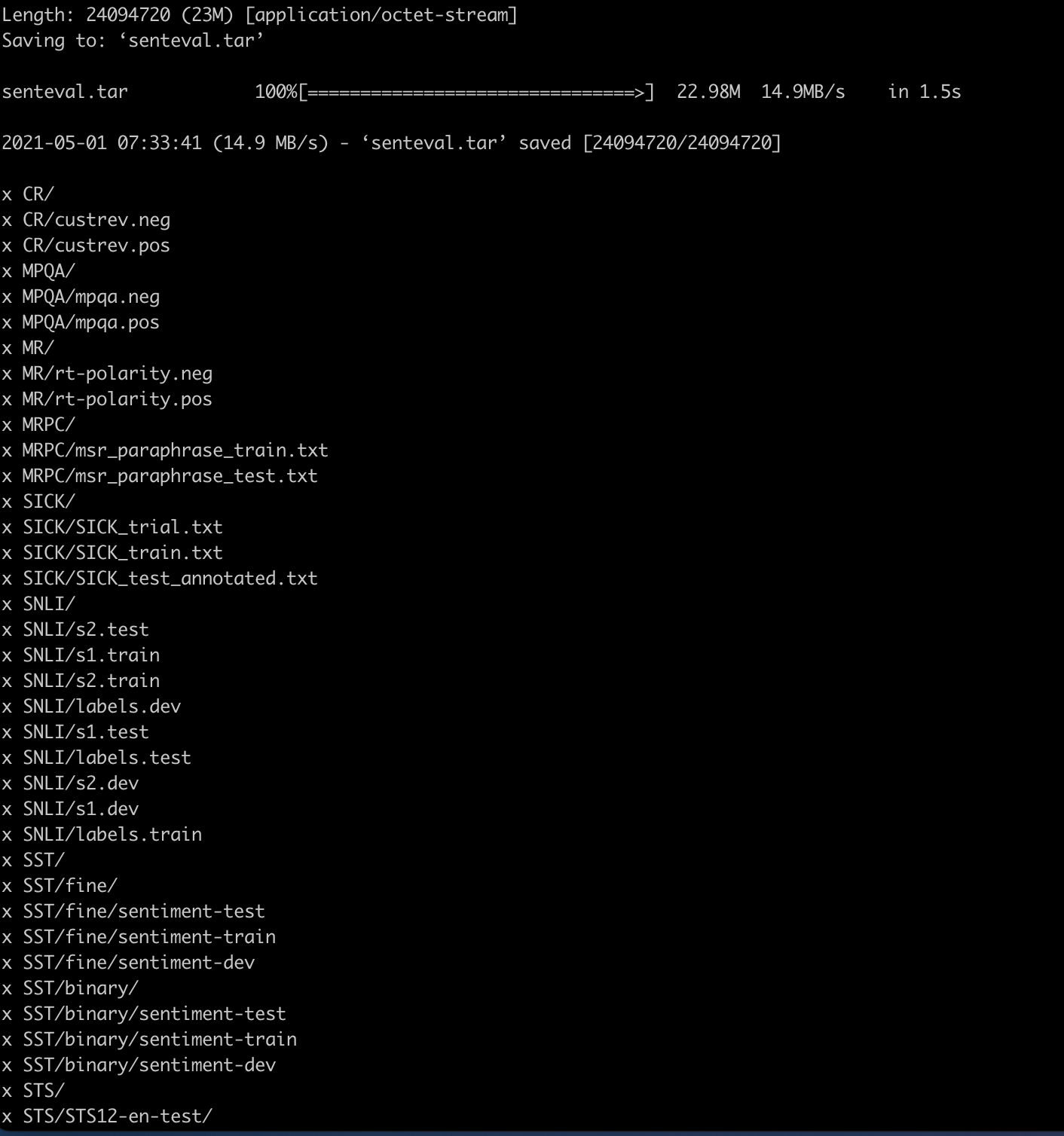 Could not download the evaluation dataset. · Issue #17 · princeton-nlp/SimCSE · GitHub