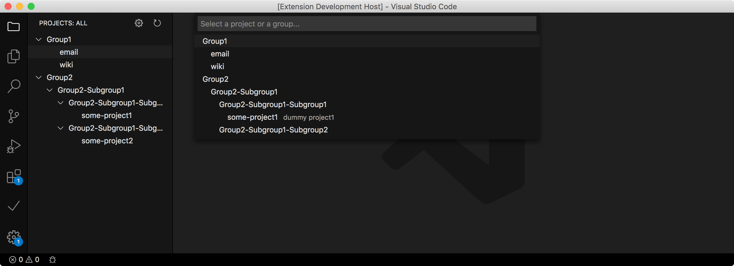 Sidebar and dropdown views only show groups 1 level deep · Issue #64 · fabiospampinato/vscode ...