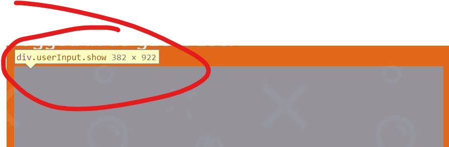 On first load ( incognito window ) div size issue on touch screen- div.userinput.show size too ...