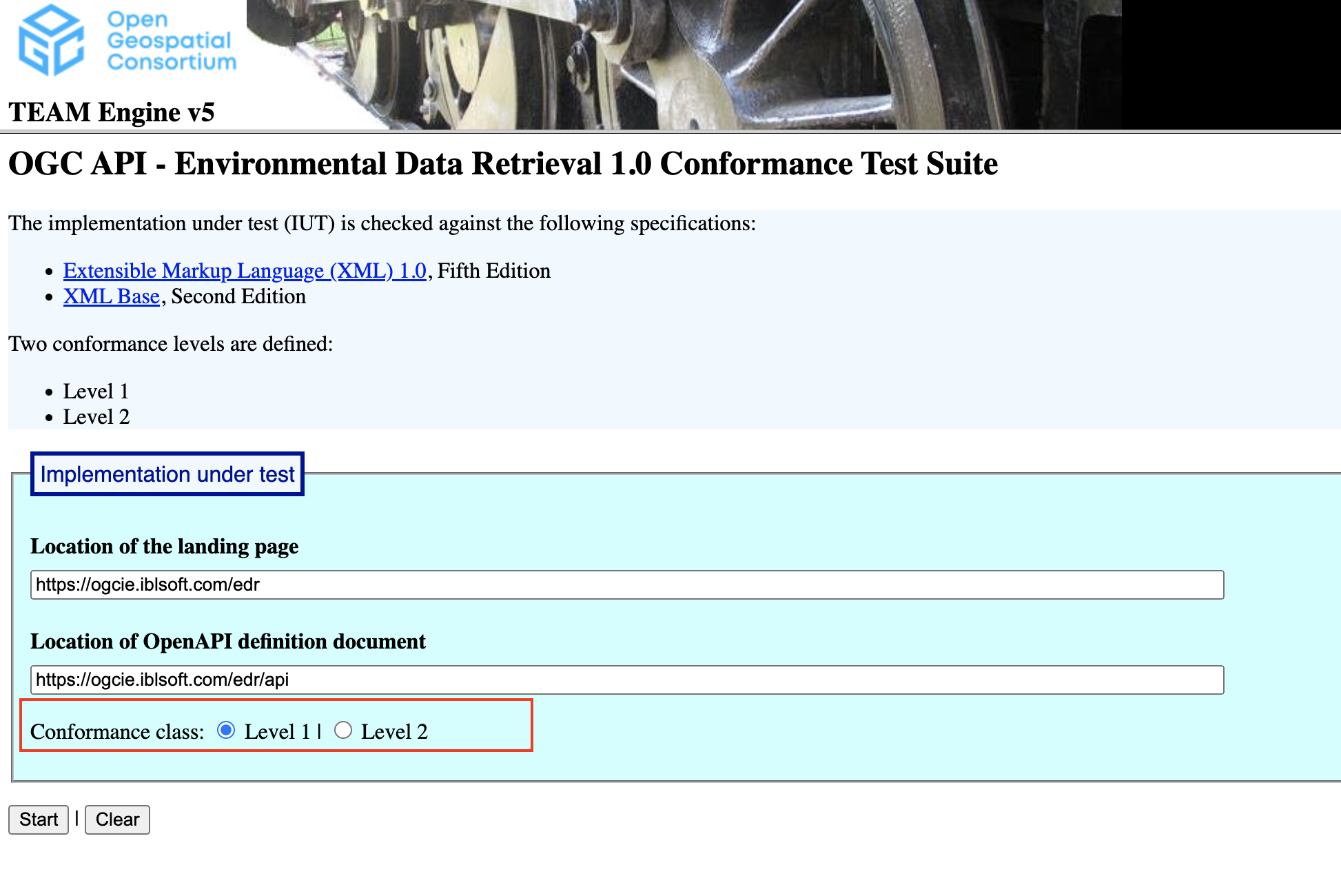 Remove conformance class level from CTL HTML form · Issue #94 · opengeospatial/ets-ogcapi-edr10 ...