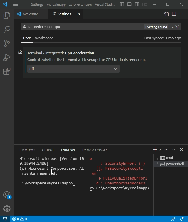 Terminal Readability Is Lost When Gpu Acceleration Is Enabled · Issue 174508 · Microsoftvscode