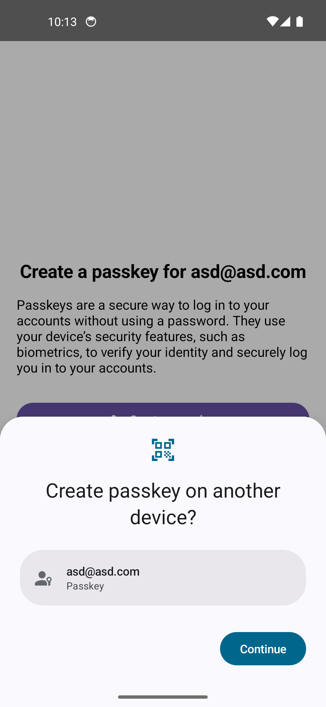 CreateCredentialUnknownException: The incoming request cannot be ...