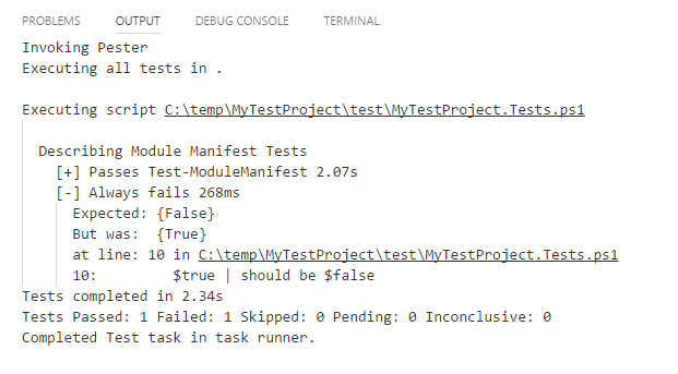 Pester failures are not shown in the Problems tab · Issue #937 ...