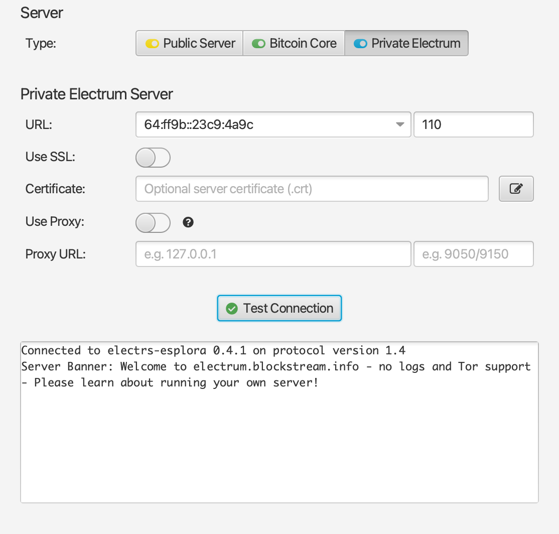 [Bug] Cannot connect to IPv6 Electrum servers via DNS · Issue #428 · sparrowwallet/sparrow · GitHub