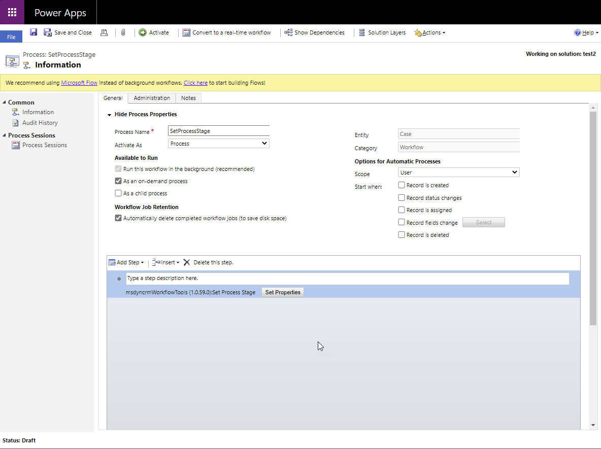 SetProcessStage error V58 · Issue #193 · demianrasko/Dynamics-365-Workflow-Tools · GitHub
